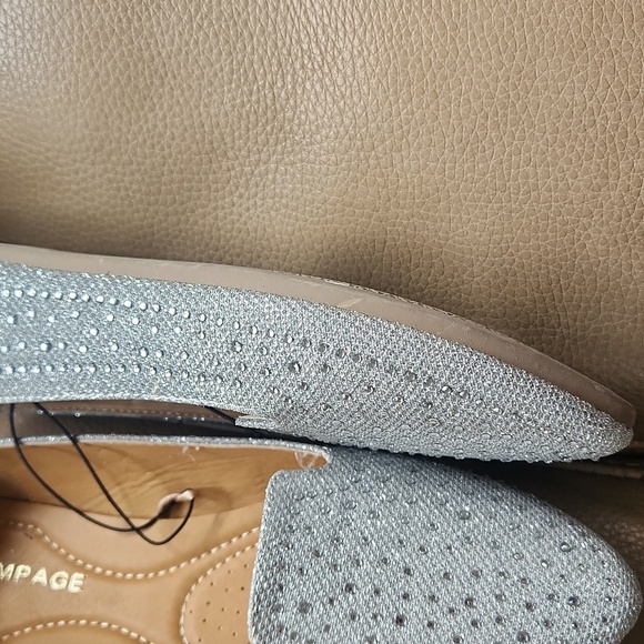 Rampage | Shoes | Rampage Rhinestone Smoking Shoe Loafers Slipon Silver ...